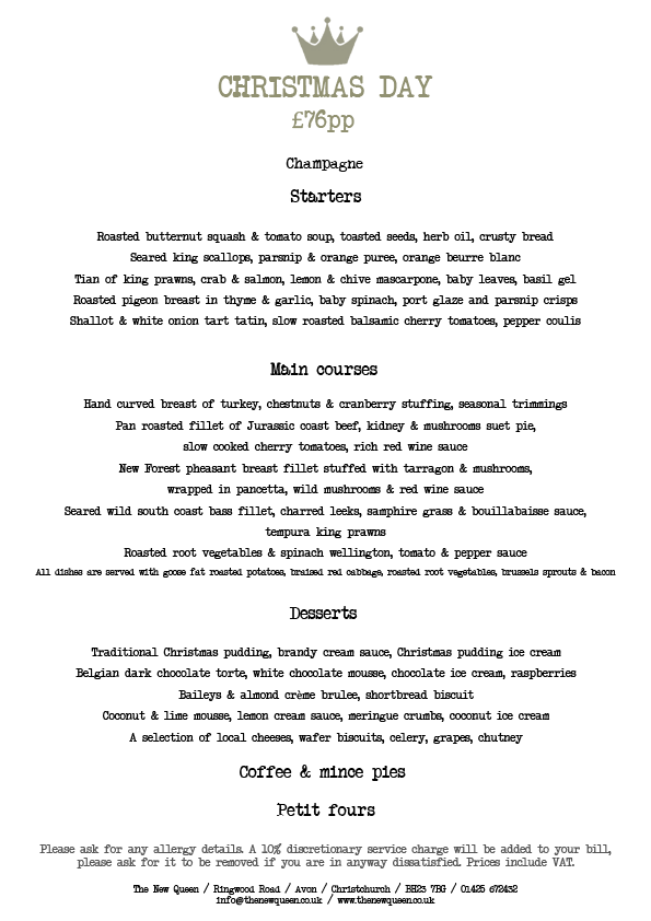 Food & Drink | The New Queen Inn